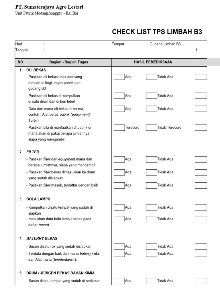 Standar Pengelolaan Limbah B3 | PDF