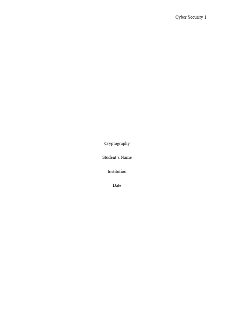 Cryptography | Download Free PDF | Cryptography | Security Cryptography | Download Free PDF | Cryptography | Security