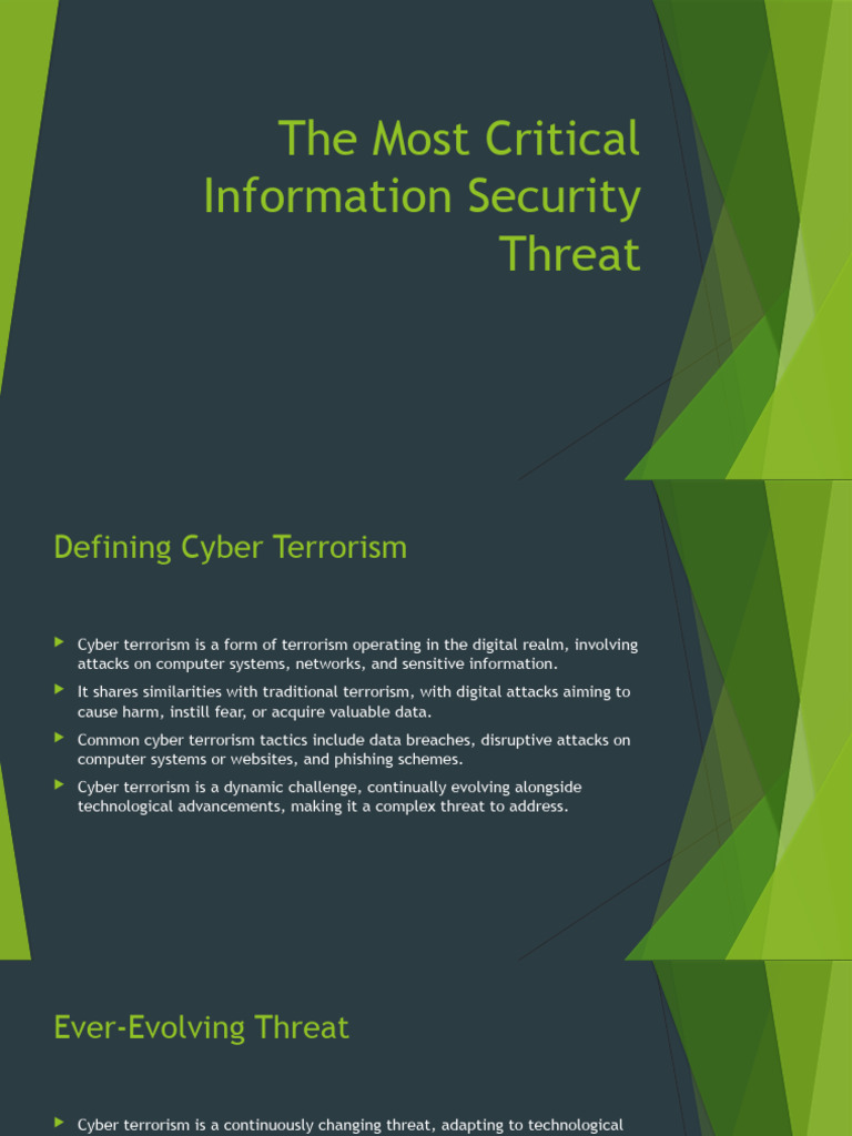 The Most Critical Information Security Threat | PDF | Security ...