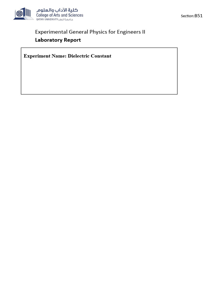 Dielectric constant - Sample Report | PDF | Capacitor | Dielectric