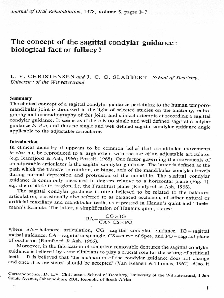 Christensen 1978 | PDF | Mouth | Dentistry