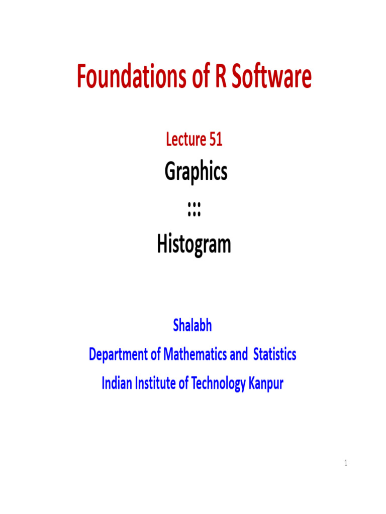 RCourse Lecture51 Statistics Graphics Histogram | PDF | Histogram | Statistics