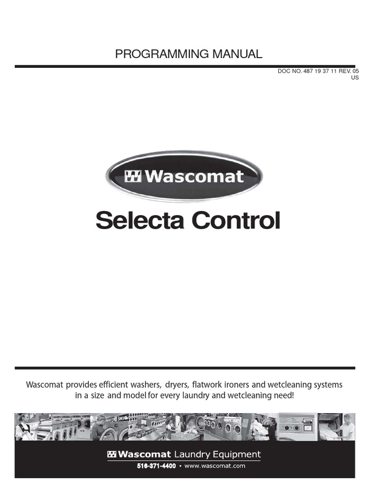 Wascomat Dryer Selecta Control Programming Manual | PDF | Washing ...