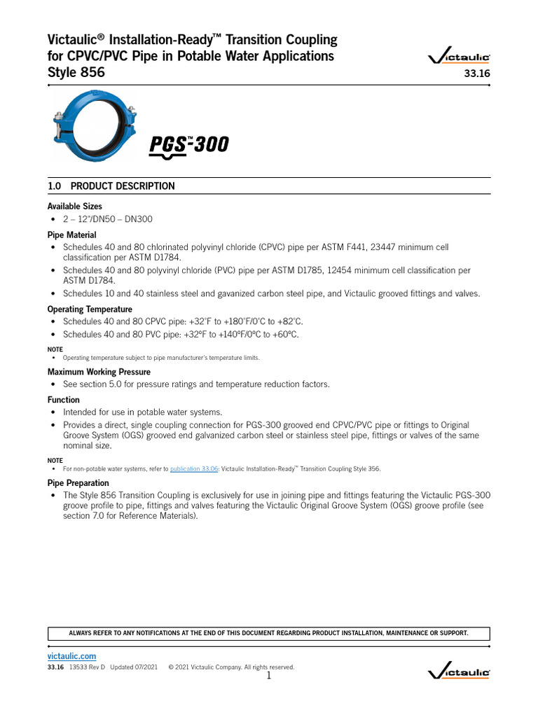 Style 856 | PDF | Pipe (Fluid Conveyance) | Screw