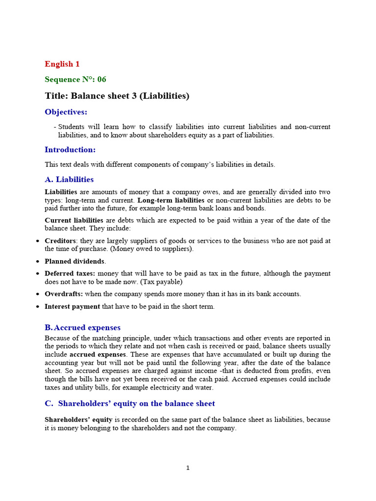 Accounting Assumptions and Principles | PDF | Balance Sheet | Equity ...