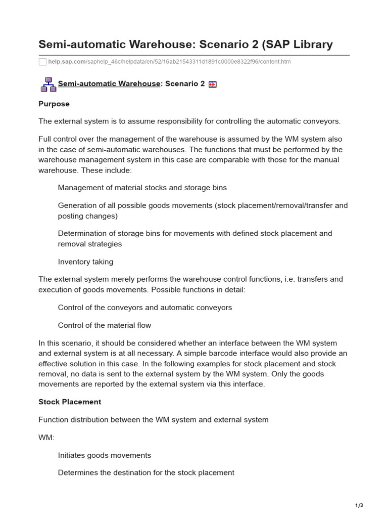 Semi-automatic Warehouse Scenario 2 SAP Library | PDF | Warehouse | Barcode