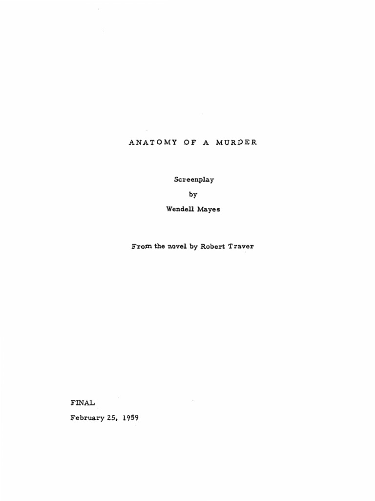 Anatomy of A Murder 1959 | PDF