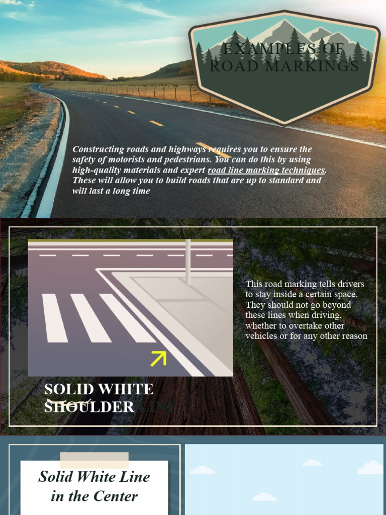 Road Markings and Their Meanings | PDF | Intersection (Road) | Traffic