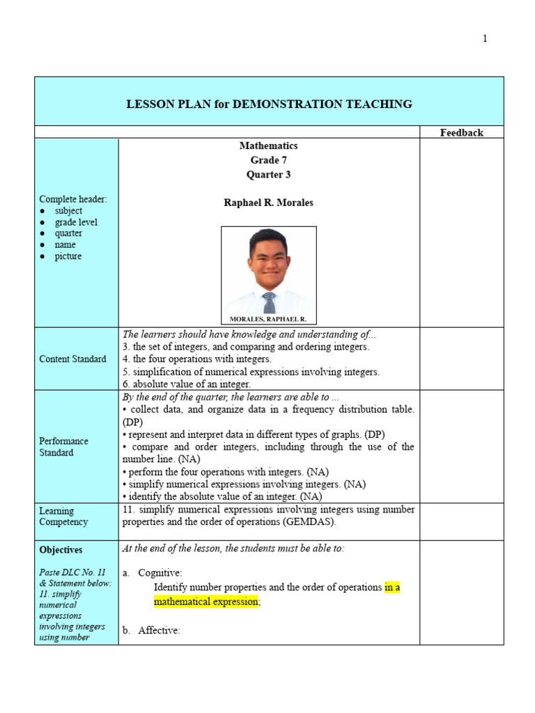 Simplifying Integer Expressions in 7th Grade | PDF | Multiplication ...