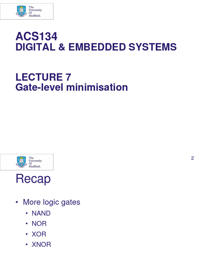 6-Gate Level Minimisation | PDF | Mathematics Of Computing | Applied Mathematics