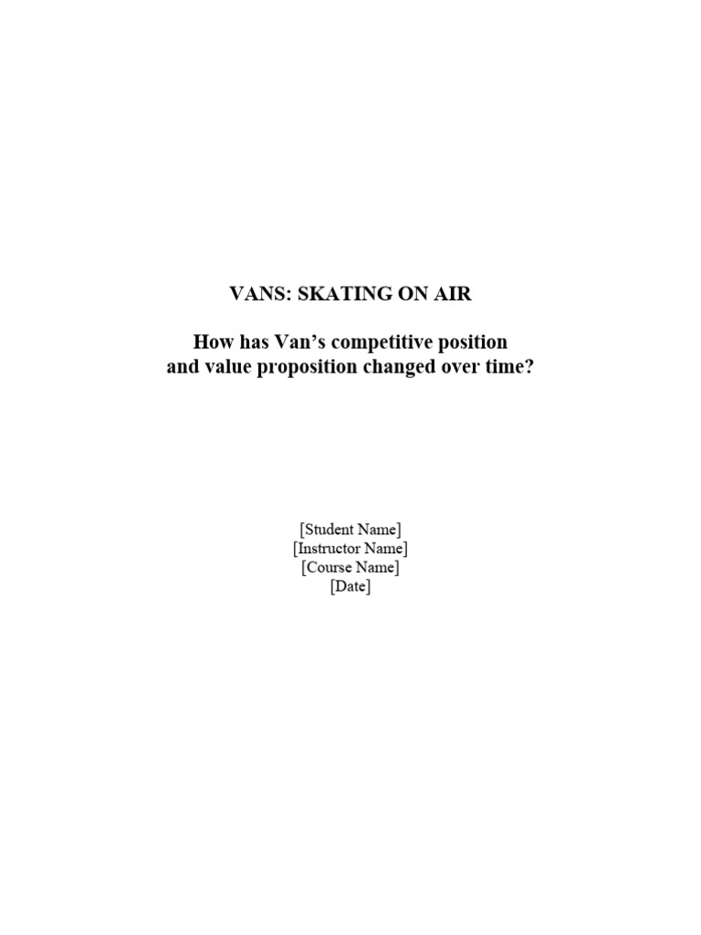 VANS | PDF | Brand | Shoe