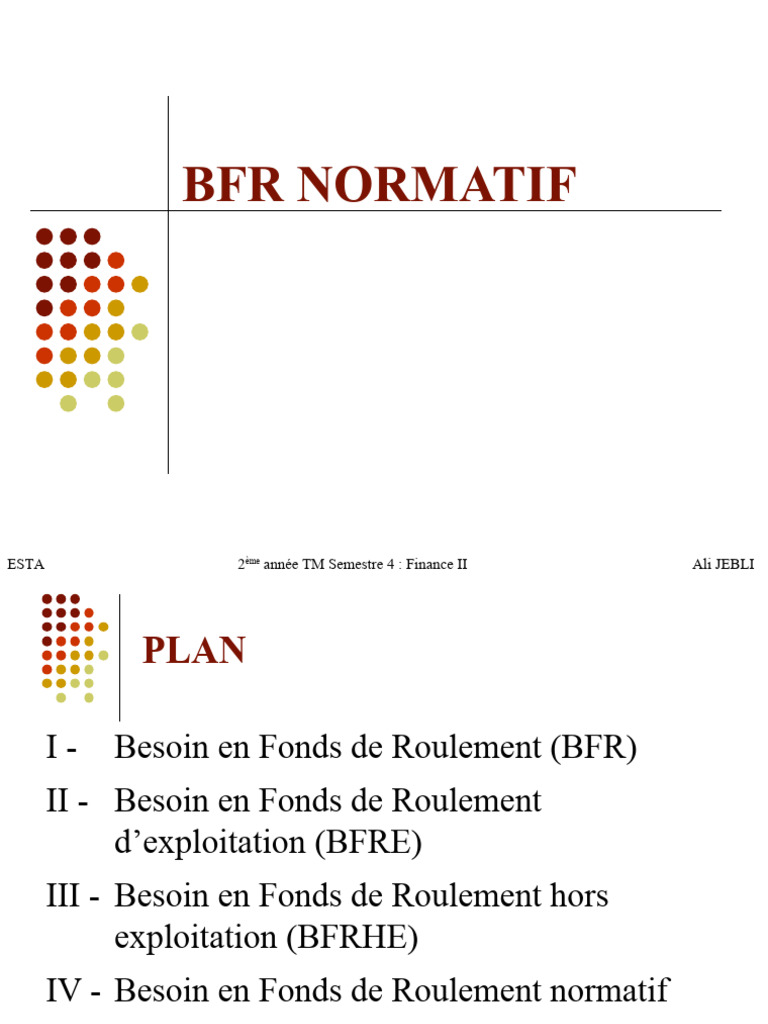 Chap. 3 - BFR Normatif | PDF | Fonds de roulement | Taxe sur la valeur ajoutée