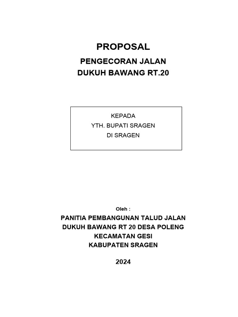 Proposal RT 20 | PDF