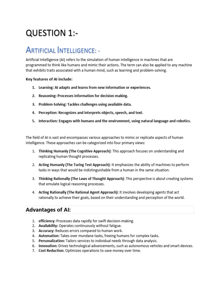 AI Imp Topics (Final) | PDF | Machine Learning | Artificial Intelligence