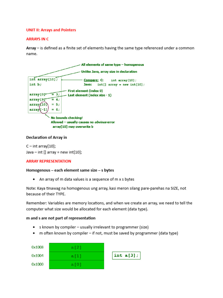 Unit Iii Pdf Pointer Computer Programming Integer Computer