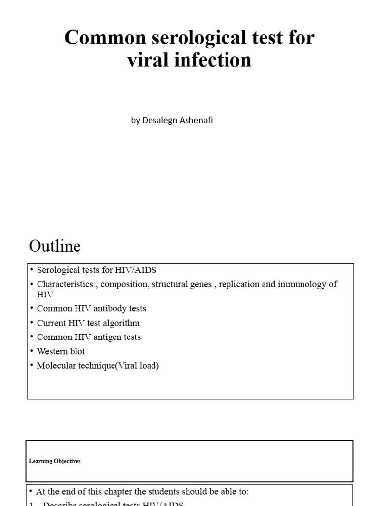 Serology of HIV | PDF | Elisa | Diagnosis Of Hiv/Aids