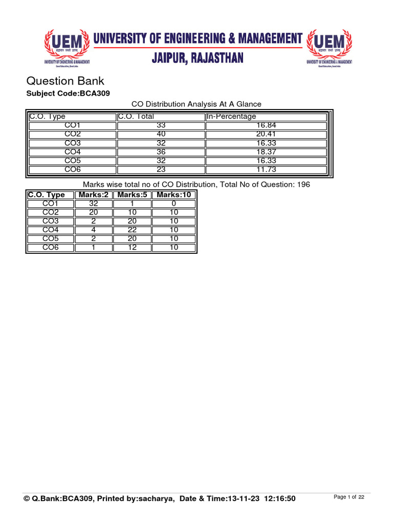 BCA309 Data Structures Using C QB | PDF | Python (Programming Language ...