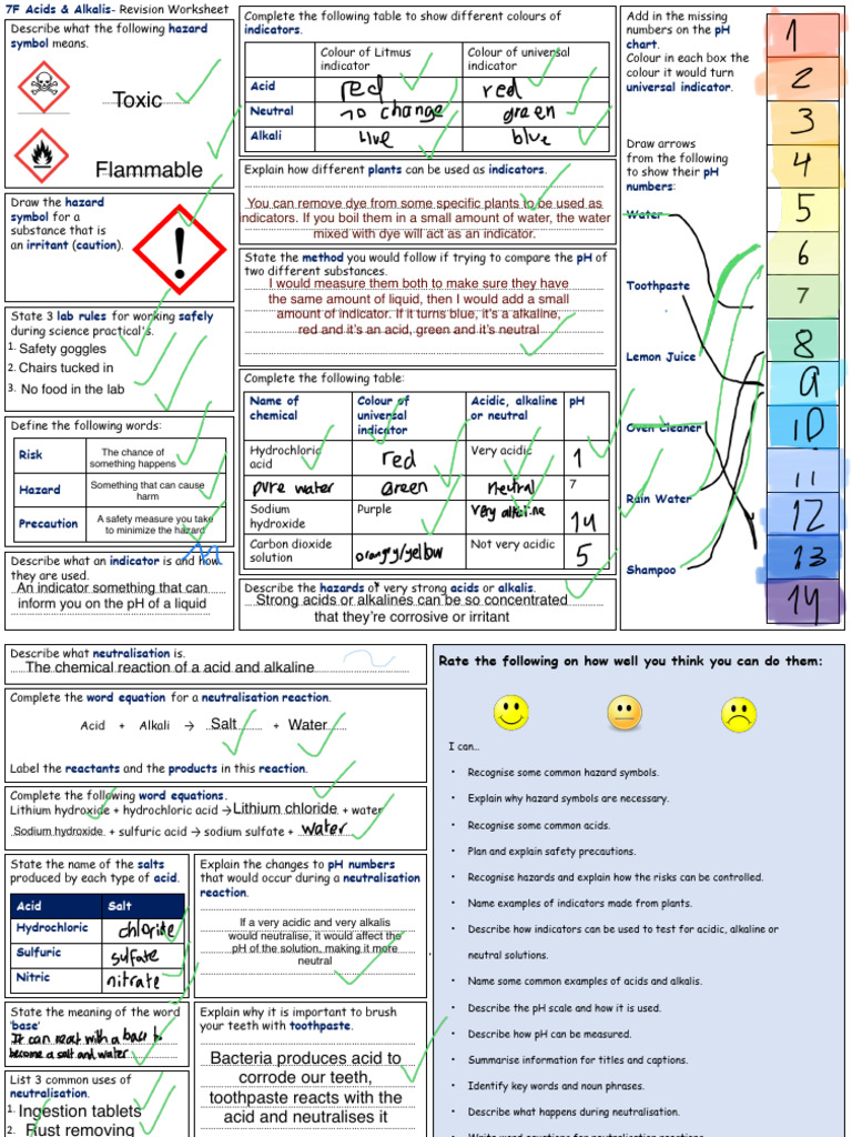 Science Revision | PDF | Acid | Ph