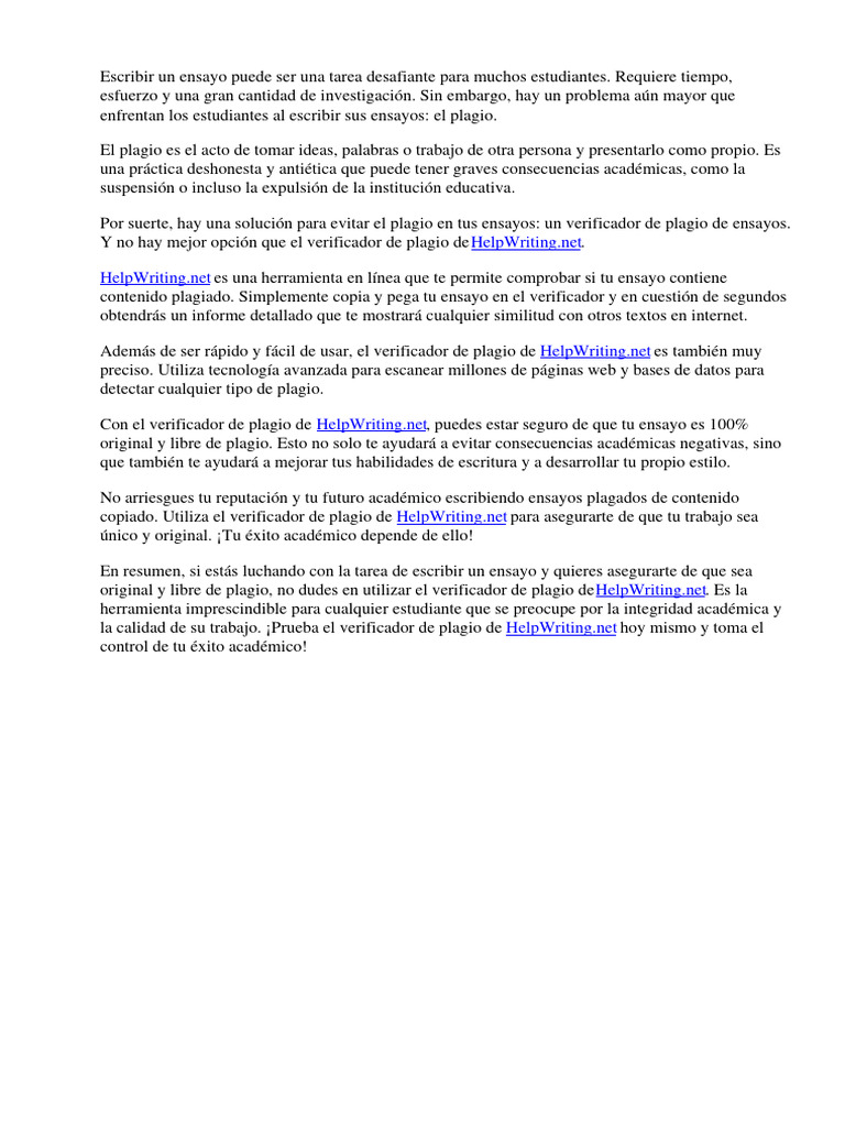 Plagiarism Essay Checker - La Herramienta Imprescindible Para Evitar El Plagio en Tus Ensayos ...