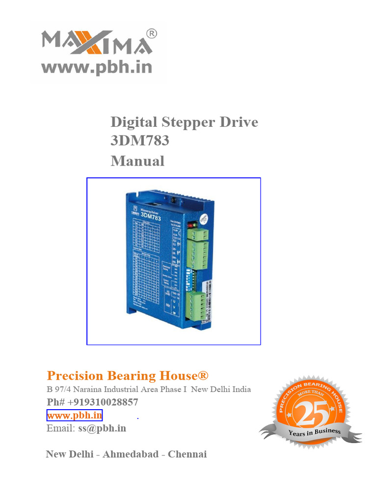 Digital Stepper Driver 3dm783 | PDF | Electrical Engineering | Electricity