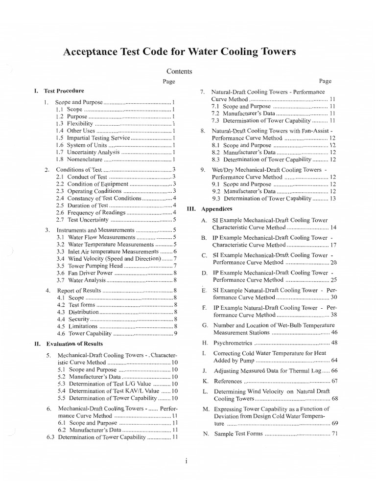 CTI ATC-105-2000 Preview - Acceptance Test Code For Water Cooling ...