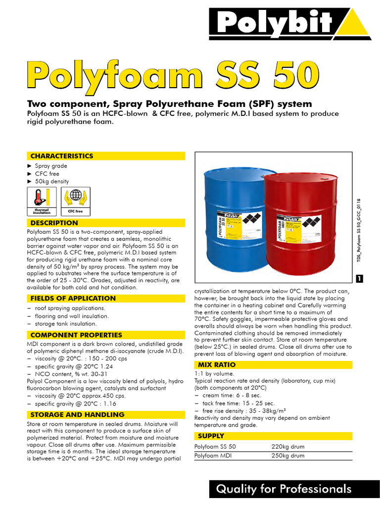 Polyfoam SS 50 | PDF | Polyurethane | Thermal Insulation