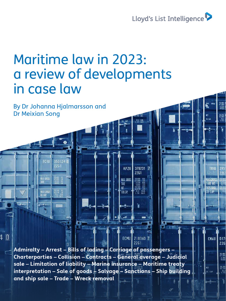 2023 LLI Maritime Law Review | PDF | Bill Of Lading | Admiralty Law