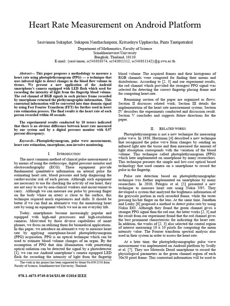 heartrate | PDF | Pulse