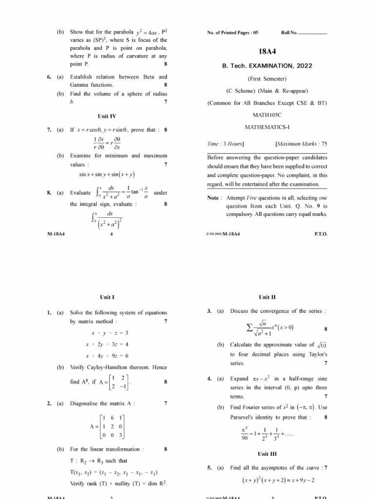 Math 105 C | PDF