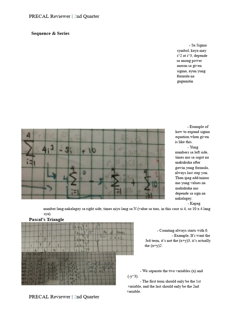 2G PreCal Reviewer | PDF | Angle | Mathematical Objects