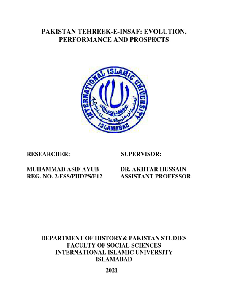 Muhammad Asif Ayub Pakistan Studies 2021 Iiui Isb | PDF | Pakistan ...