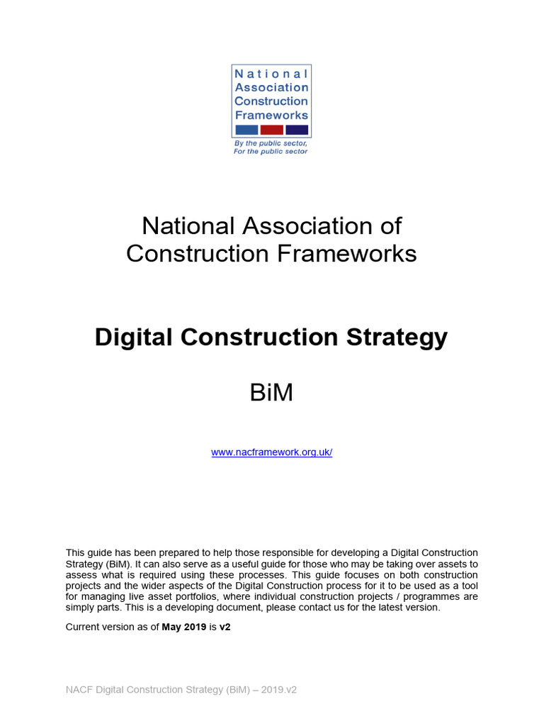 NACF Digital Construction Strategy BiM v2 With EIR 240420 093248 | PDF ...