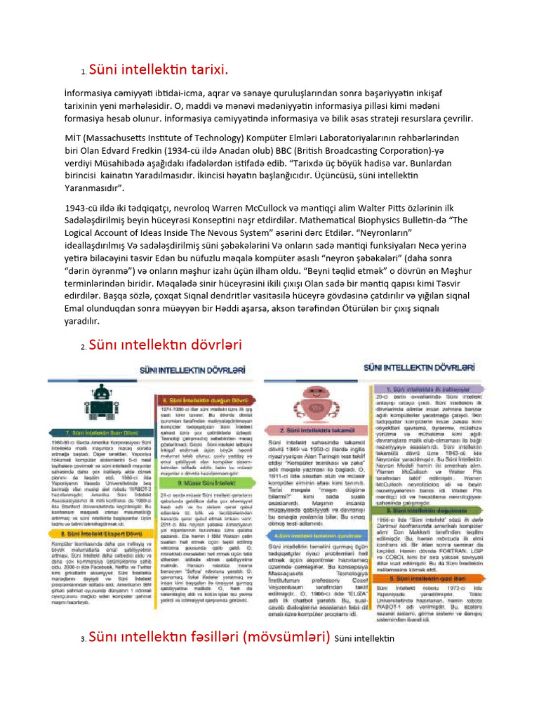 Süni Intellekt Metodları | PDF