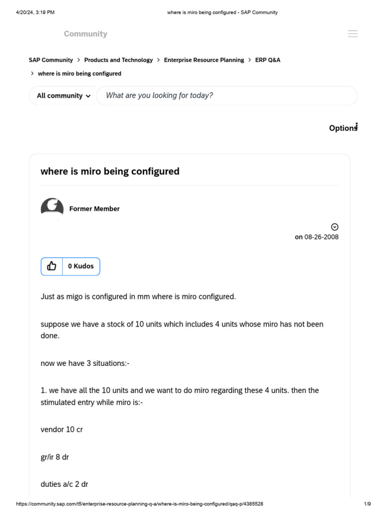 Where Is Miro Being Configured - SAP Community | PDF | Enterprise ...