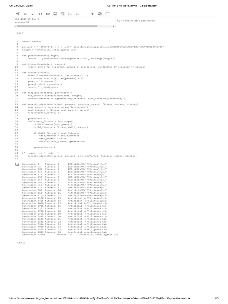 K214548 Ai Lab 5 Ipynb Colaboratory Pdf Artificial Intelligence