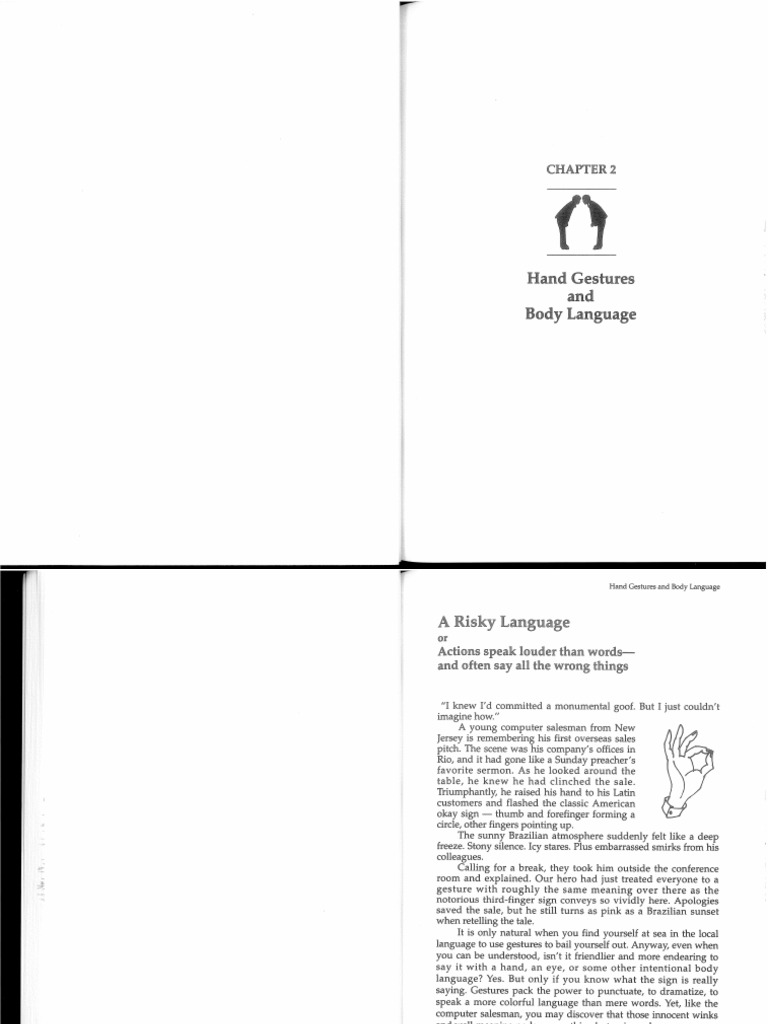 Hand Gestures & Body Language | PDF