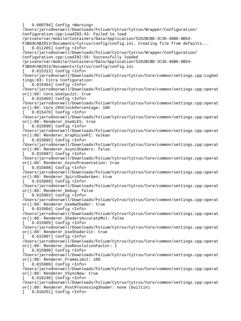 Citra Log | PDF | Computing | Software