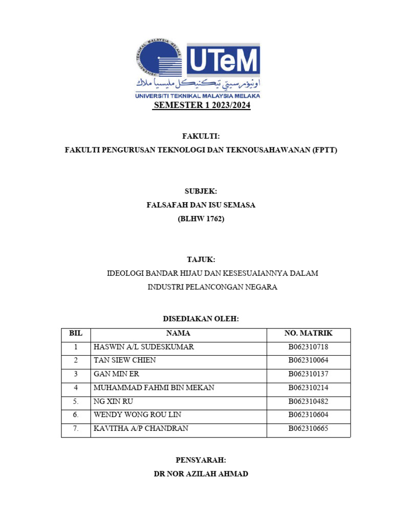 Falsafah Final Report Fahmii | PDF