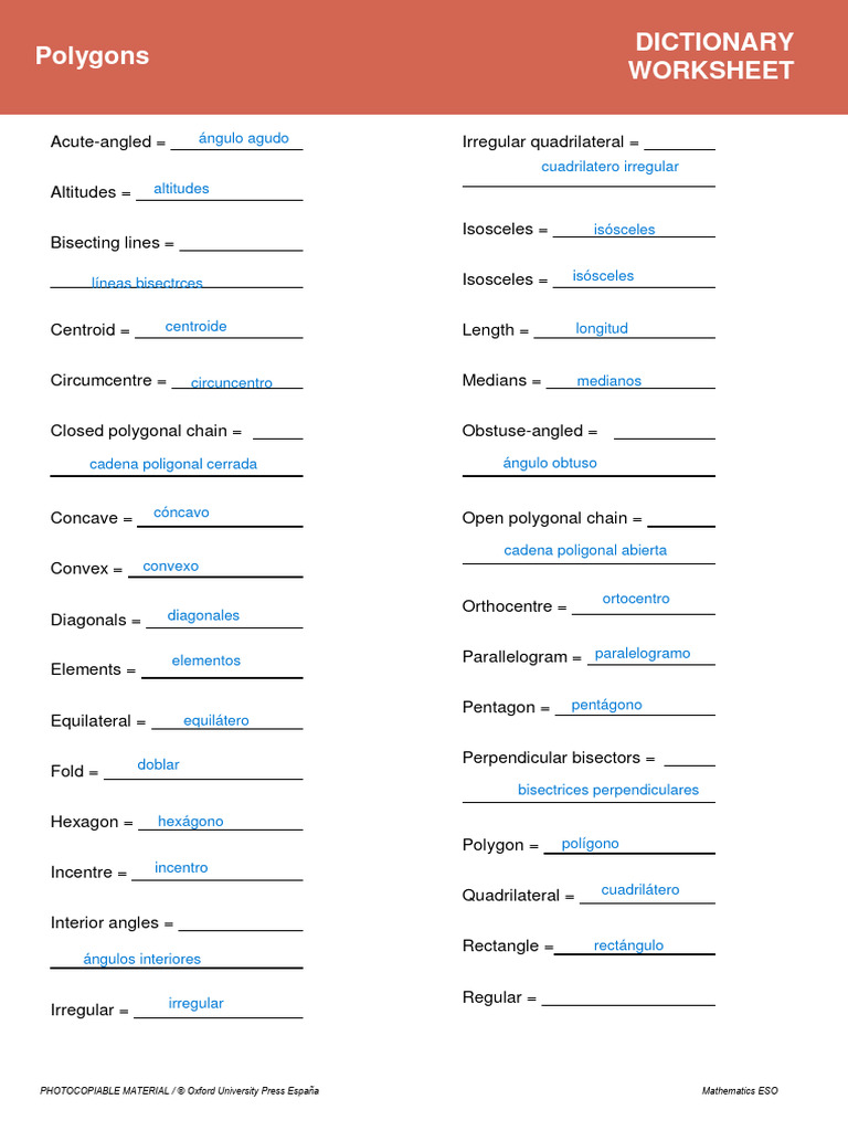 Polygons Dict Work | PDF | Polygon | Triangle