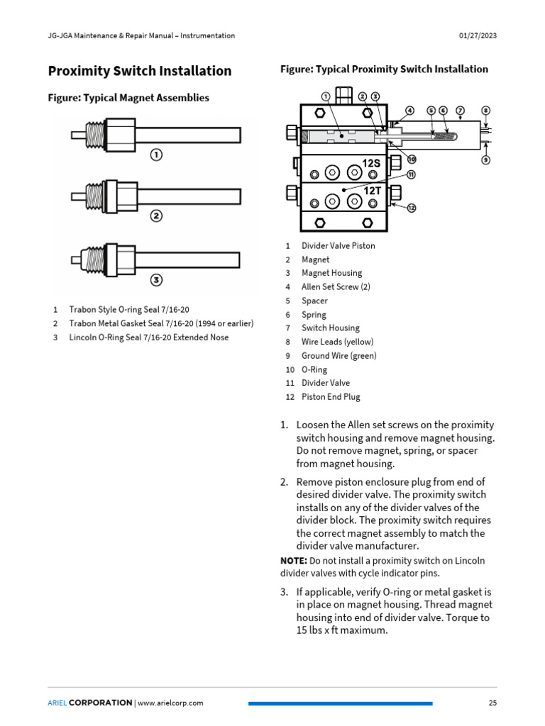 Proximity Switch Installation | PDF | Valve | Screw
