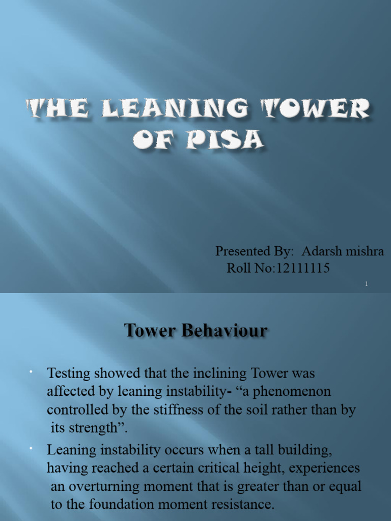Presentation Pisa PPT 1452520194 181923 | PDF | Foundation (Engineering ...