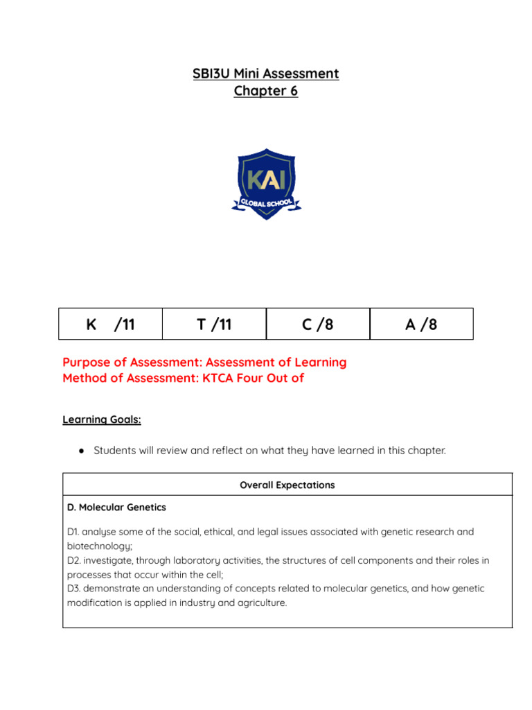 SBI4U Assignmentfor Unit 3 Mini Summative Chapter 6 Yuchucao | PDF ...