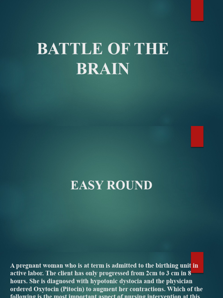 Battle of The Brain | PDF | Childbirth | Physical Examination