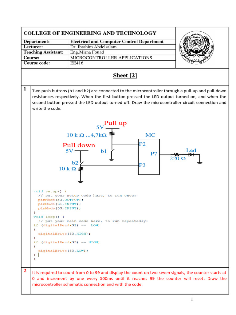 Microcontroller Projects and Codes | PDF | Microcontroller | Electronic Engineering
