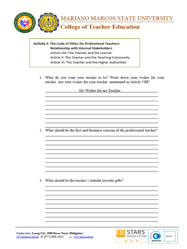Teacher Ethics and Responsibilities Guide | PDF | Teachers