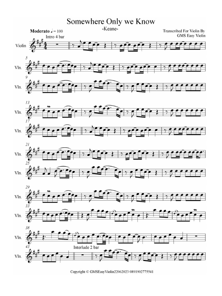 Somewhere Only We Know | PDF