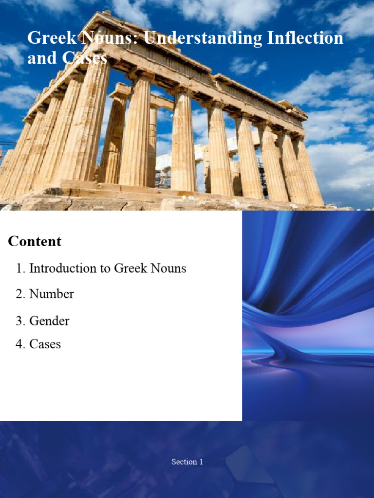 Greek Nouns - Understanding Inf | PDF Greek Nouns - Understanding Inf | PDF