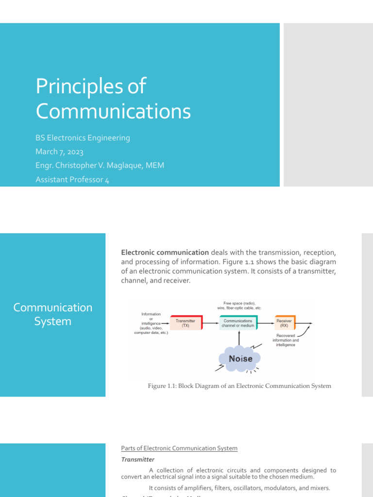Electronic Communication System Overview | PDF | Modulation | Communications System