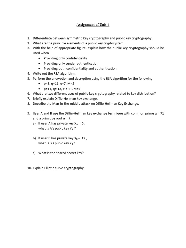 CNS Unit 4 Assignment | PDF CNS Unit 4 Assignment | PDF