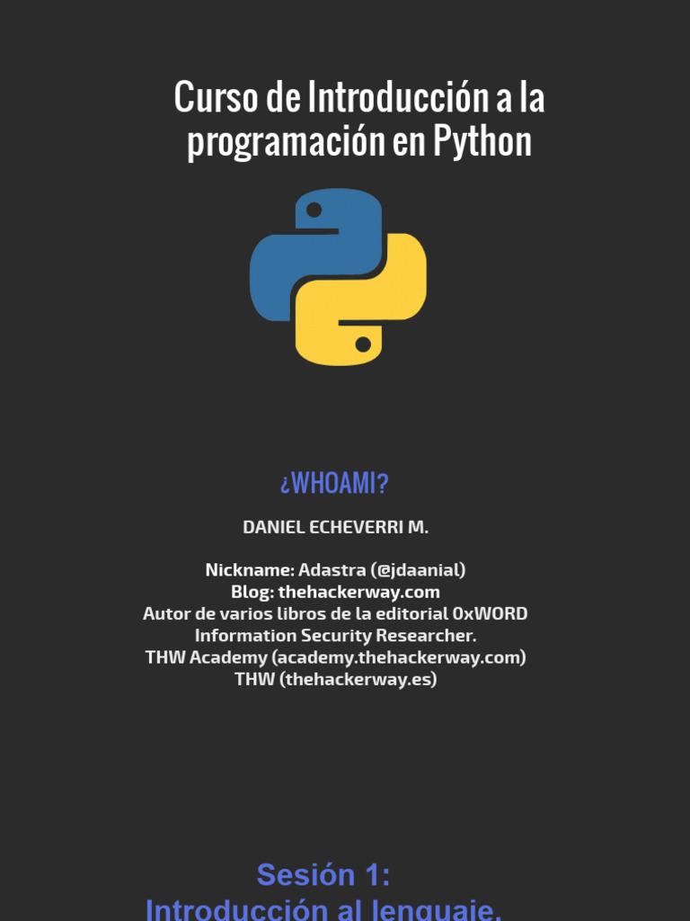 Curso Introduccion Python | PDF | Zócalo de red | Python (lenguaje de programación)